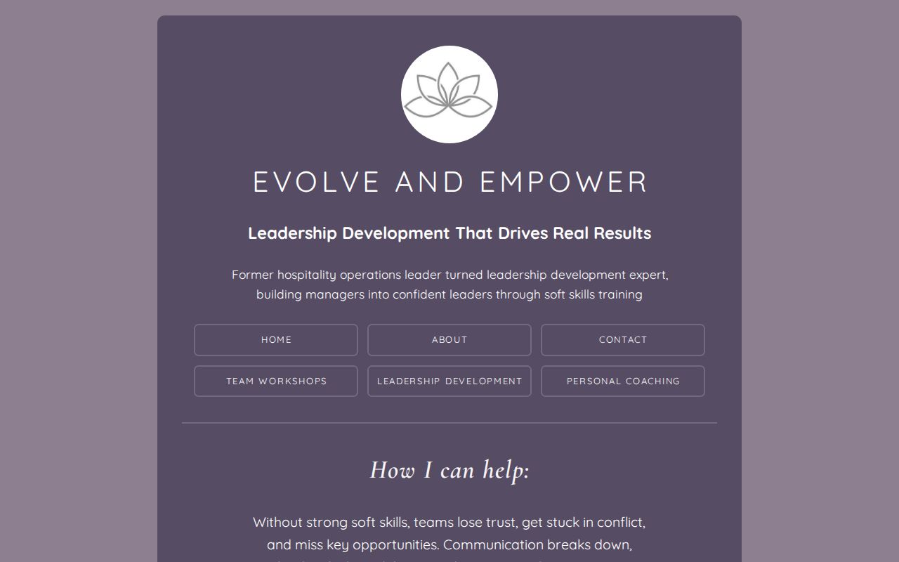 Evolve and Empower | Leadership Development Consulting